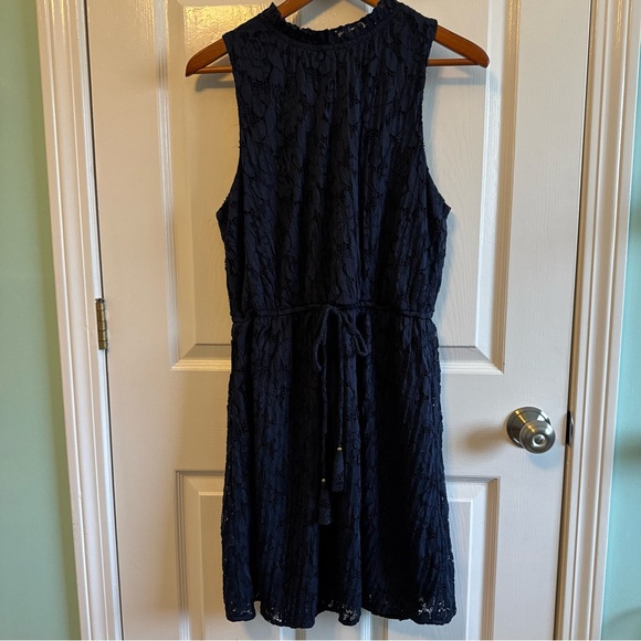 Signature Studio | Dresses | Signature Studio Midnight Blue Lace Midi ...